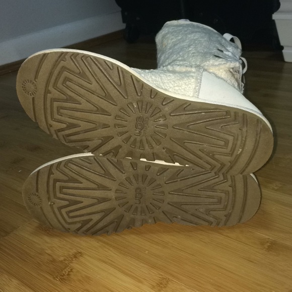 UGG | Shoes | Heirloom Uggs Creme Cream Laceup Back Ugg Boots | Poshmark